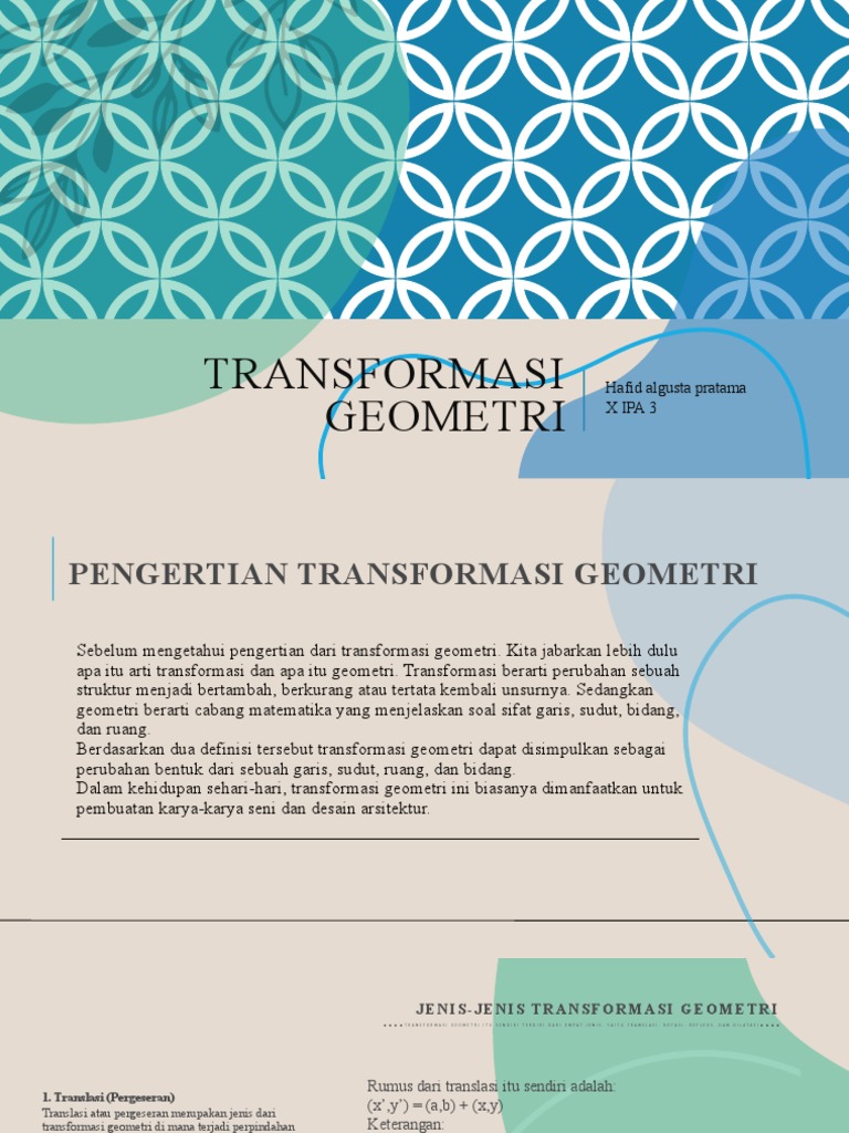 Transformasi Geometri | PDF