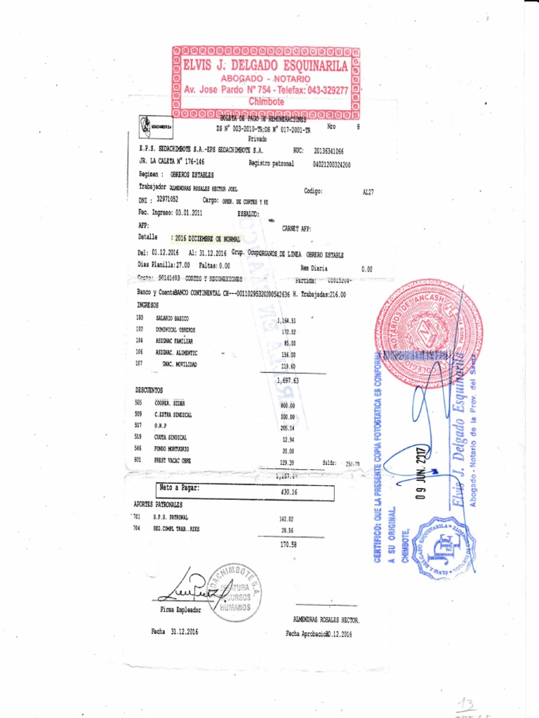 Boleta de Pago - ONP | PDF