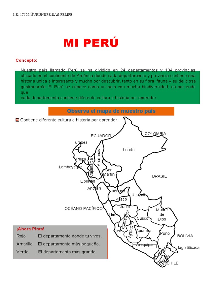 Conociendo Mi Perú: Departamentos y Cultura | PDF | Perú | Américas