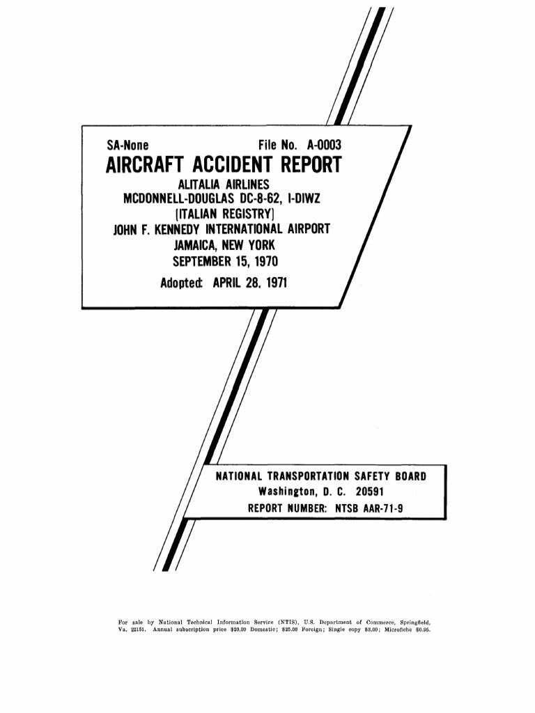 Alitalia 618 JFK 1970 | PDF | Instrument Flight Rules | National ...