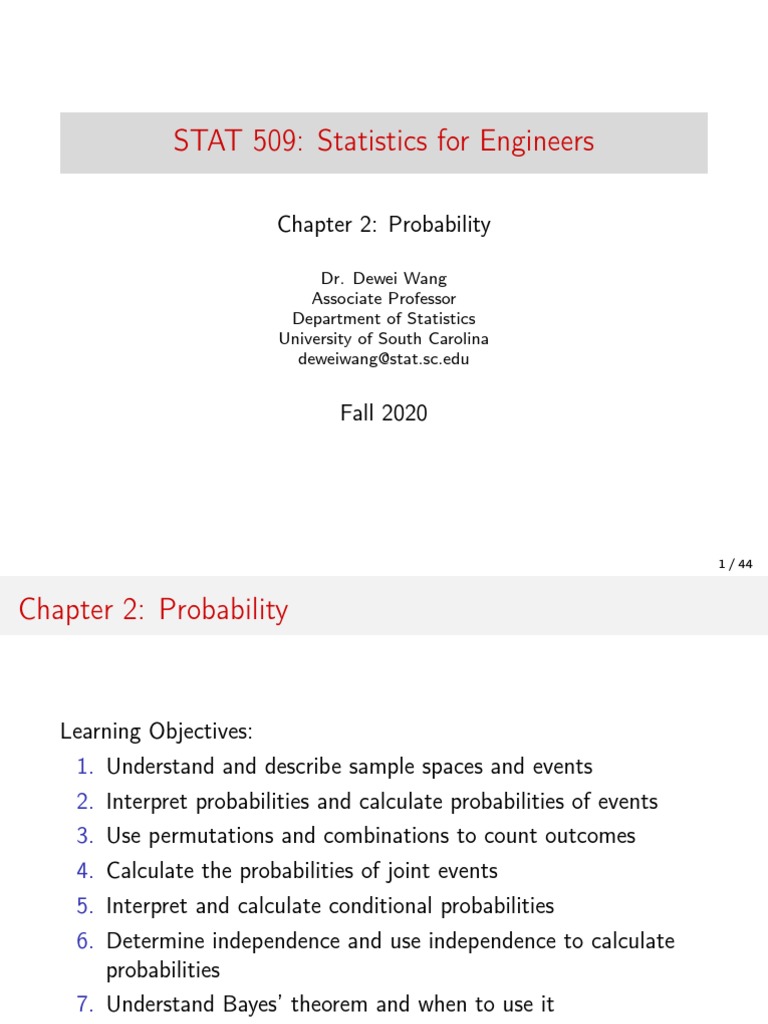 Chapter2 Probability | PDF | Probability Distribution | Probability