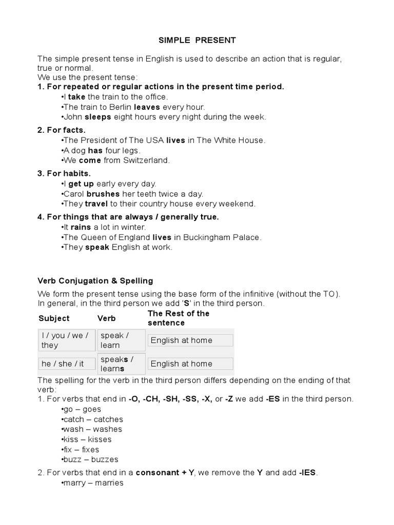 Present Simple Vs Present Continuous | PDF | Verb | English Language