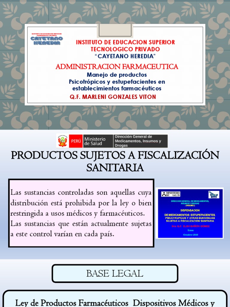 Manejo de Psicotropicos y Estupefacientes | PDF | La dependencia de ...