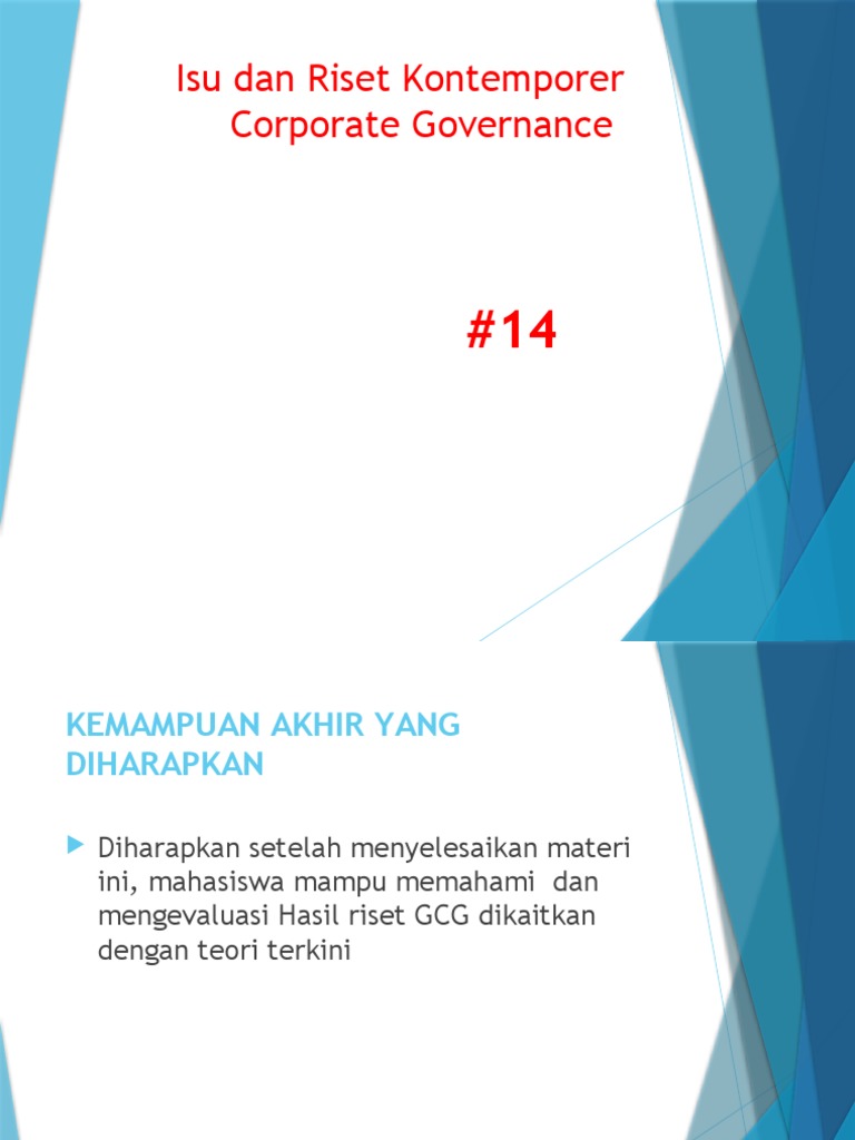 14 - Isu Dan Riset GCG | PDF