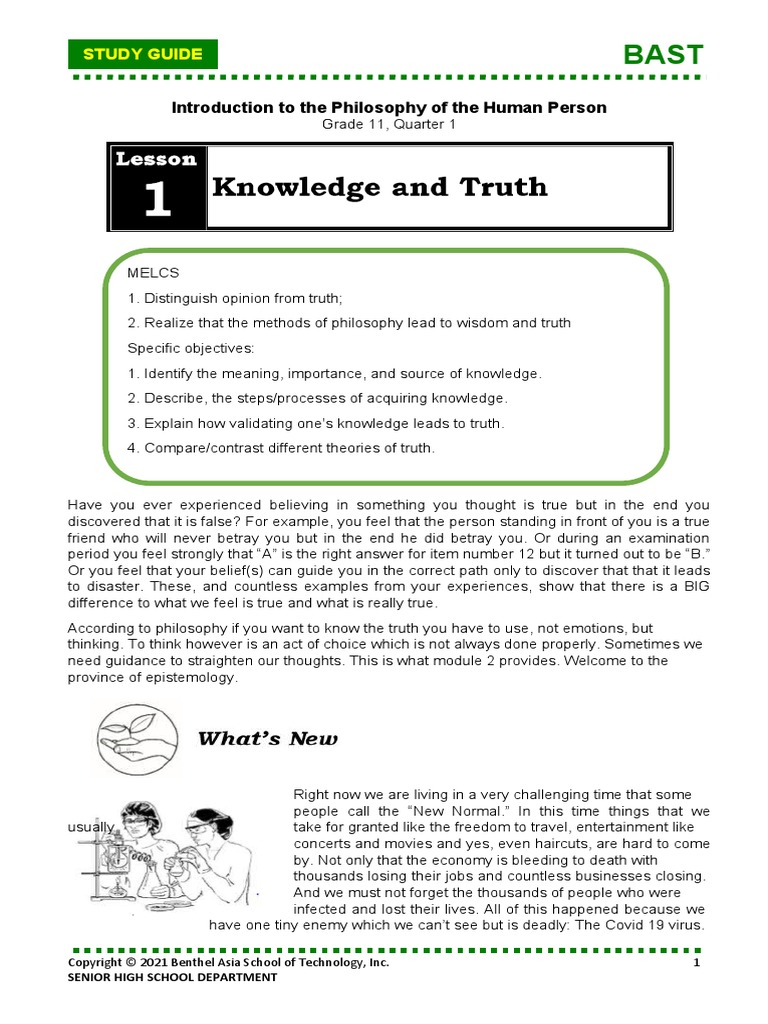 Week 4 Knowledge and Truth | PDF | Argument | Proposition