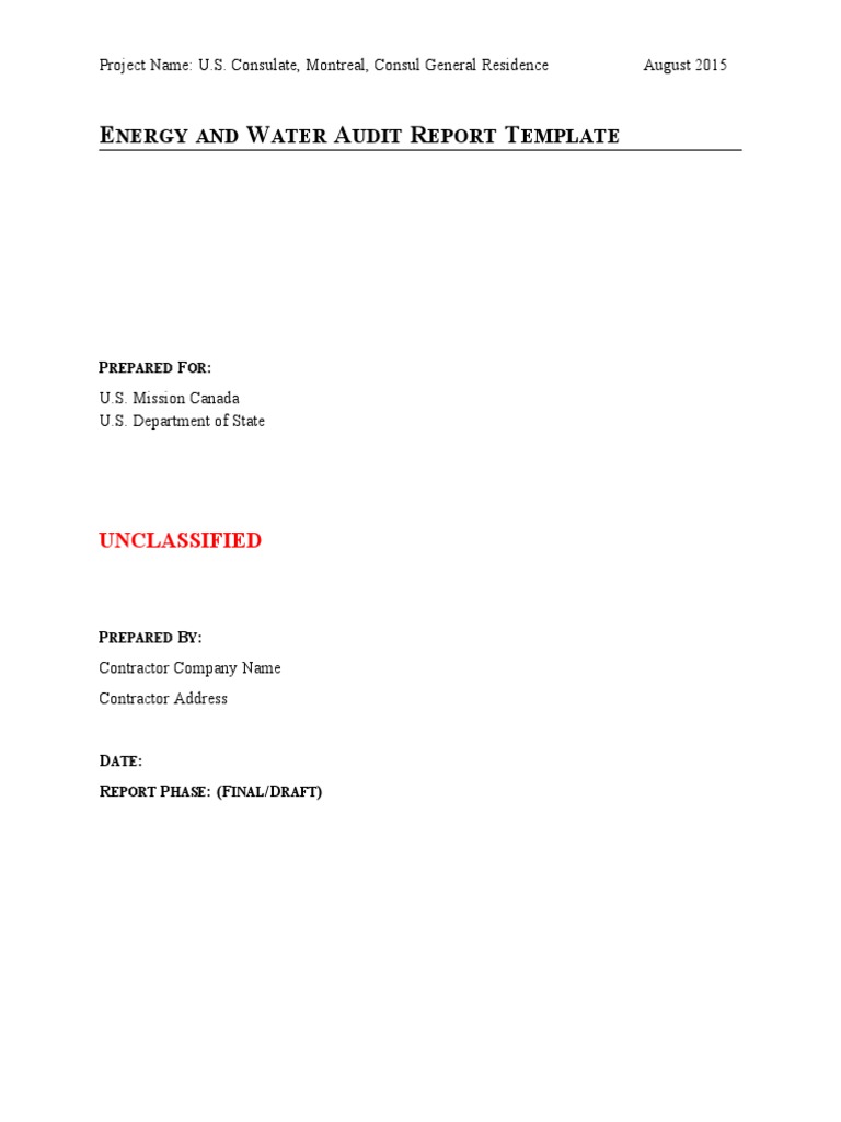 Audit Report Template 37 | PDF | Audit | Nature