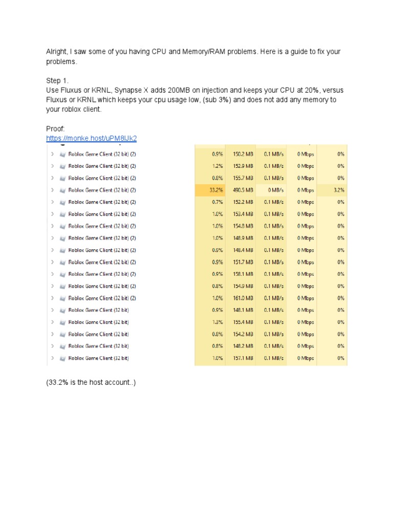 A Guide to Optimizing CPU Usage, RAM, and Memory for Roblox to Improve ... A Guide to Optimizing CPU Usage, RAM, and Memory for Roblox to Improve ...