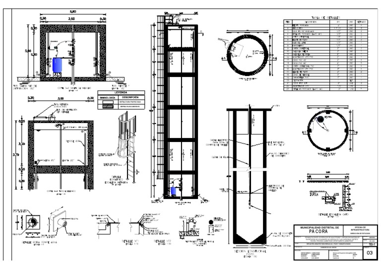 1 POZO Y TANQUE ELEVADO N°01 - DETALLES | PDF | Agua dulce | Agua y ...