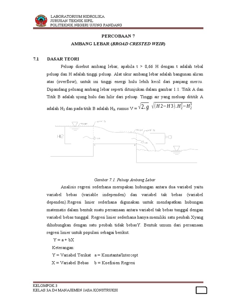 Percobaan 7 - Ambang Lebar Safri | PDF