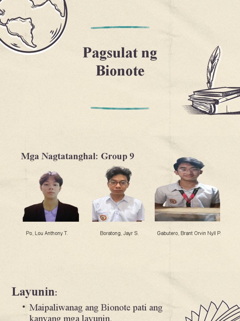 Pag Uulat Bionote Filipino Abm B Revised | PDF