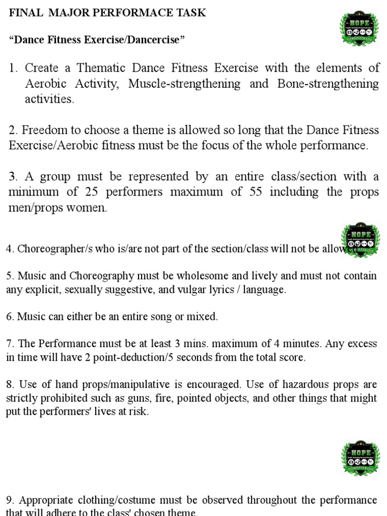KISIG Thematic Dance Fitness Exercise Competition | PDF