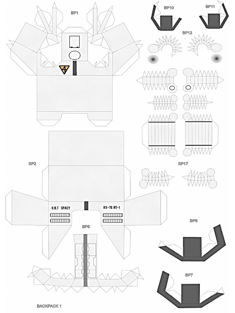 RX-78NT-1 Gundam Paper Model | PDF