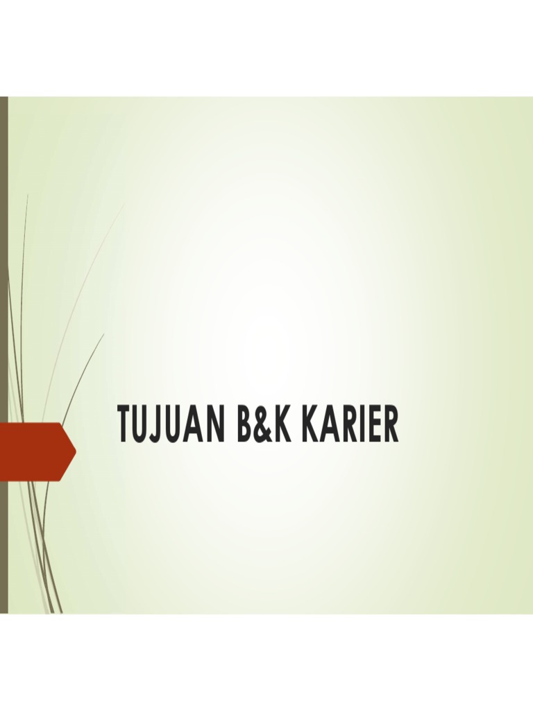 TUJUAN, Prinsip, Fungsi BK KARIER | PDF | Bisnis