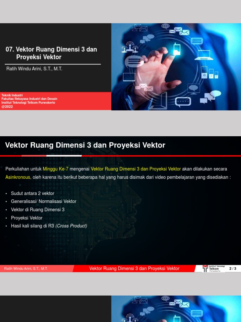 Vektor Ruang Dimensi 3 Dan Proyeksi Vektor | PDF | Teknologi & Rekayasa