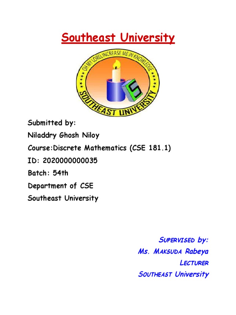 Assignment 1 - CSE 181.1 | PDF | Discrete Mathematics | Graph Theory Assignment 1 - CSE 181.1 | PDF | Discrete Mathematics | Graph Theory