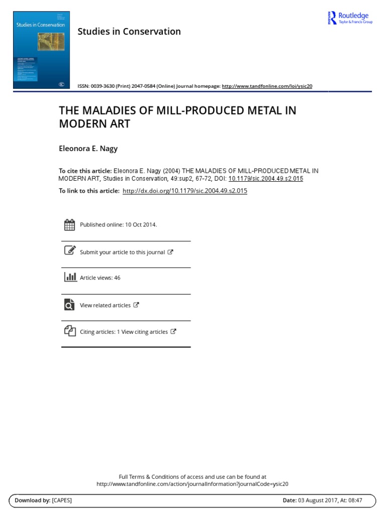 Lido - Eleonora NAGY - THE MALADIES OF MILL PRODUCED METAL IN MODERN ...
