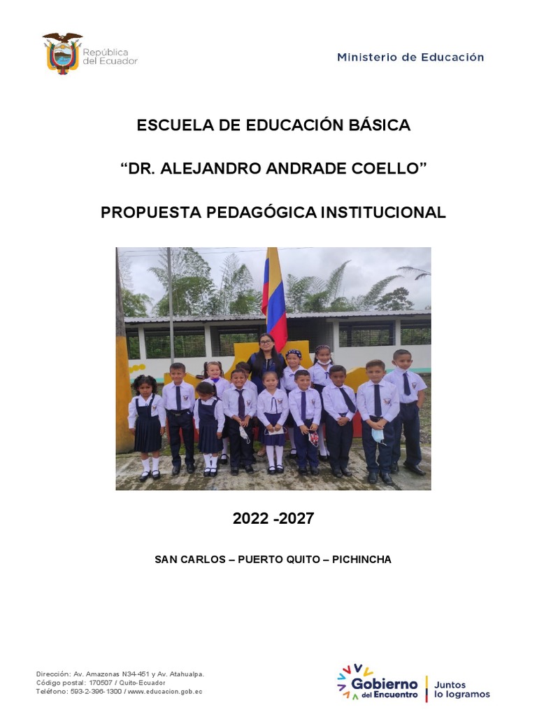 Propuesta Pedagógica DR - Alejandro Andrade Coello | PDF ...