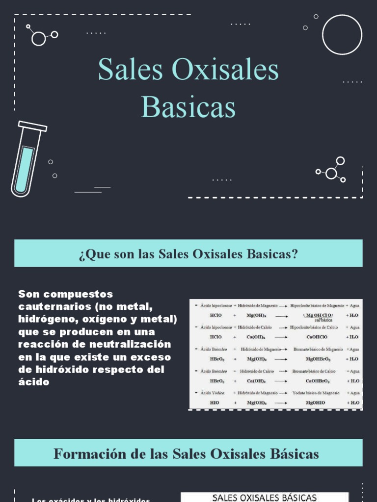 Formación y Ejemplos de Sales Oxisales Básicas | PDF | Arte