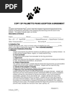 Sample Foster Agreement | PDF | Pet | Caregiver