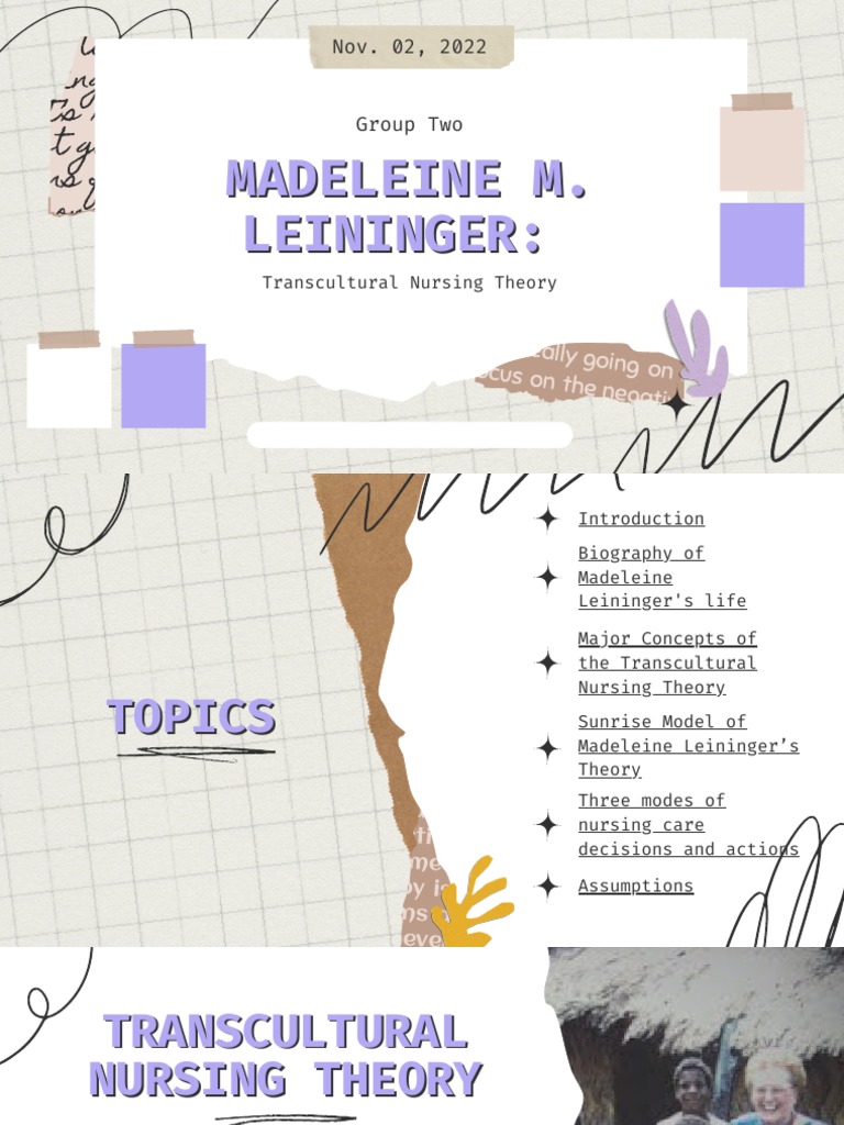 Leininger's Transcultural Nursing Theory | PDF | Nursing | Behavioural ...