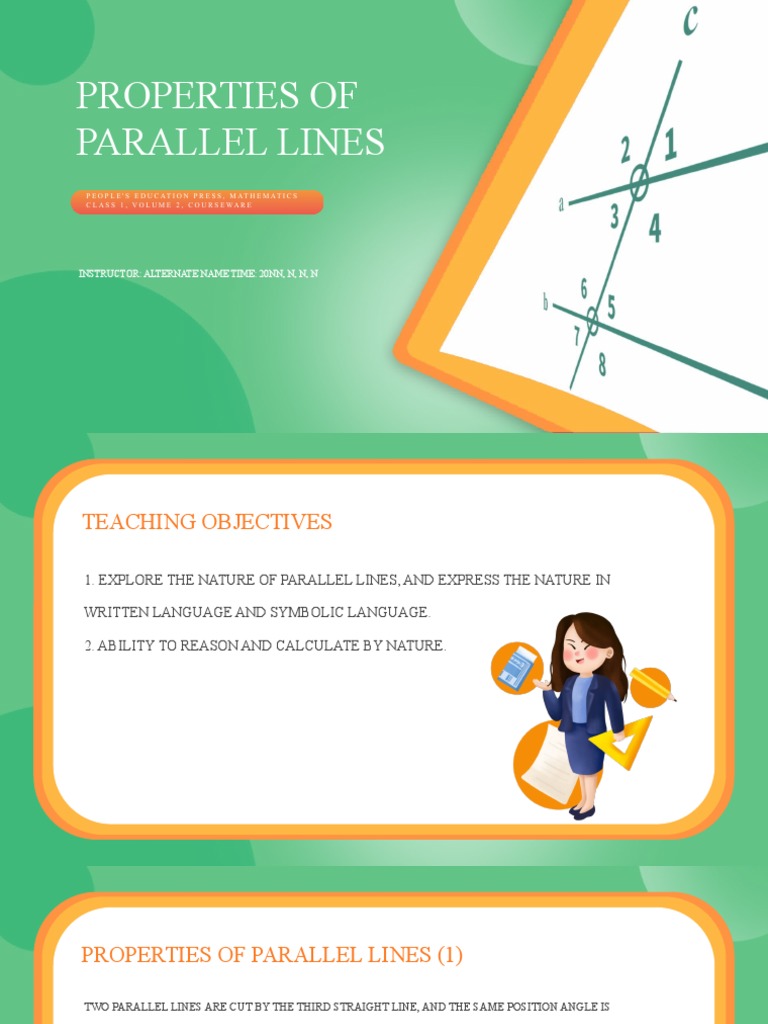 Properties of Parallel Lines: Instructor: Alternate Name Time: 20Nn, N ...