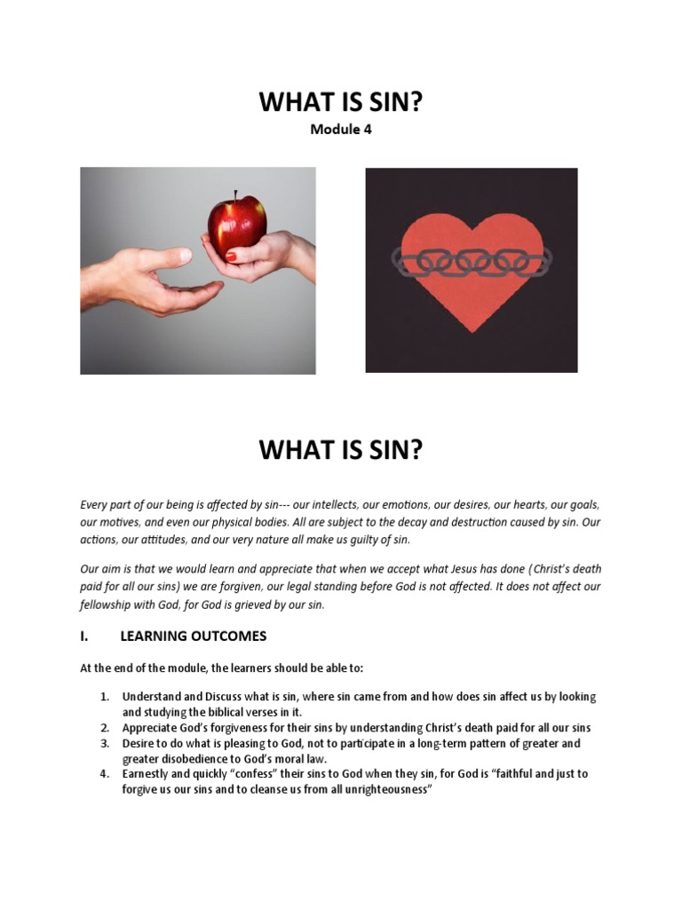 Module 4 - What Is Sin | PDF | Sin | Forgiveness