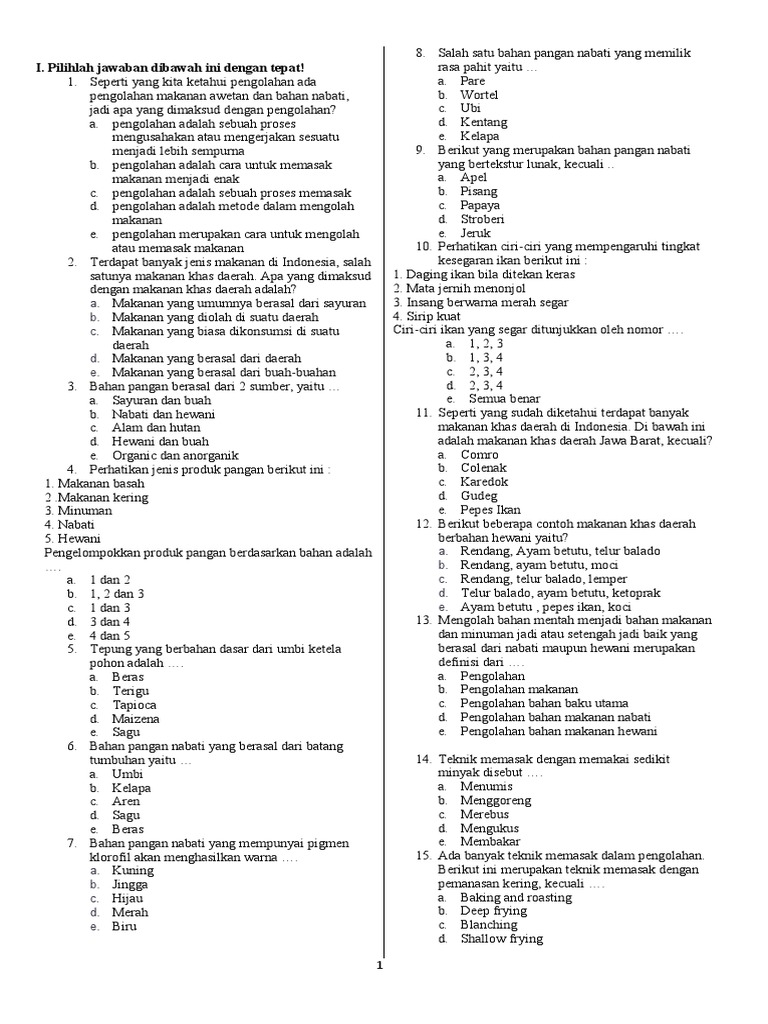 Latihan Soal Pas Pkwu Kelas 12 SMSTR 1 | PDF