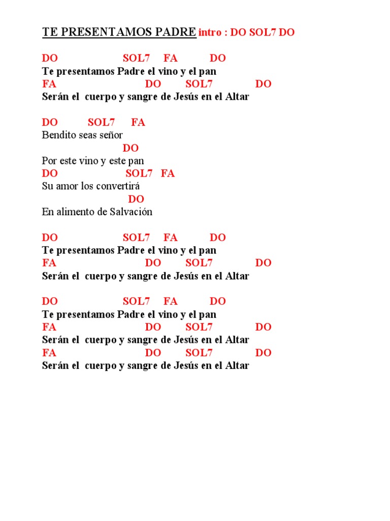 Te Presentamos Padre | PDF