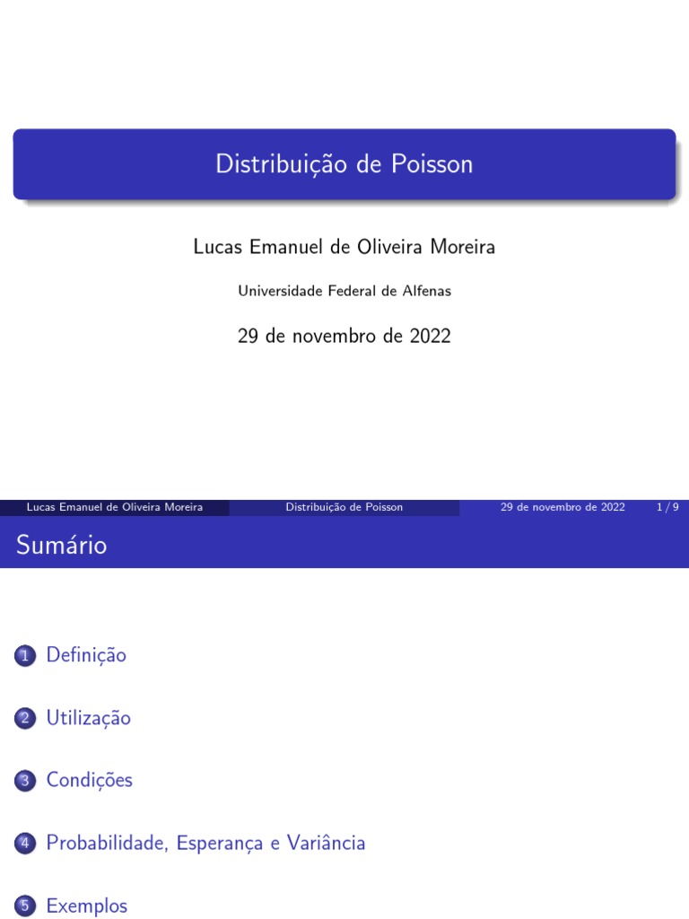 Uma introdução à distribuição de Poisson: definição, utilização ...