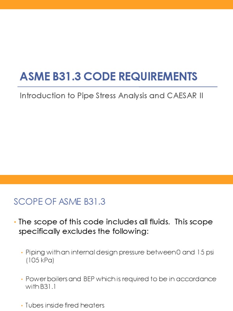 Introduction To Pipe Stress Analysis and CAESAR II 1640964803 | PDF ...