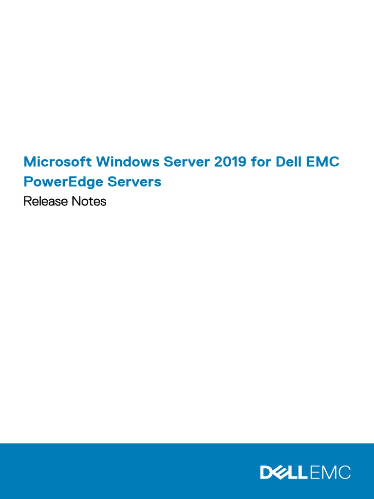 Microsoft Windows Server 2019 - Release Notes - en Us | PDF | Operating ...