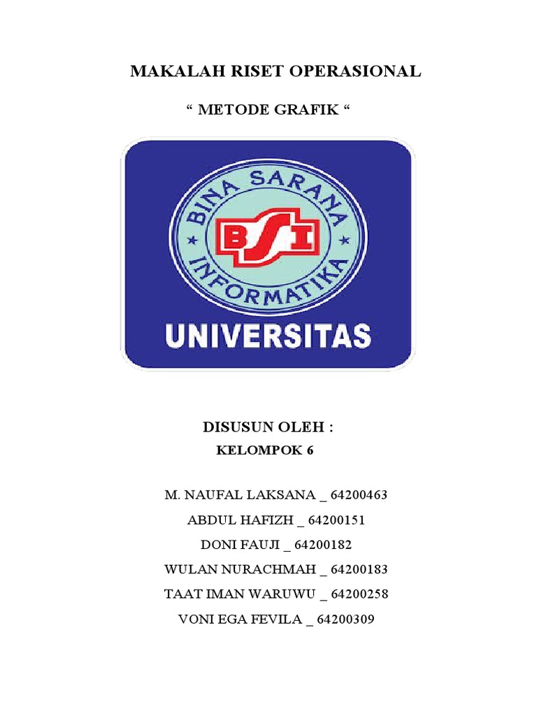 Makalah Metode Grafik Riset Operasional | PDF