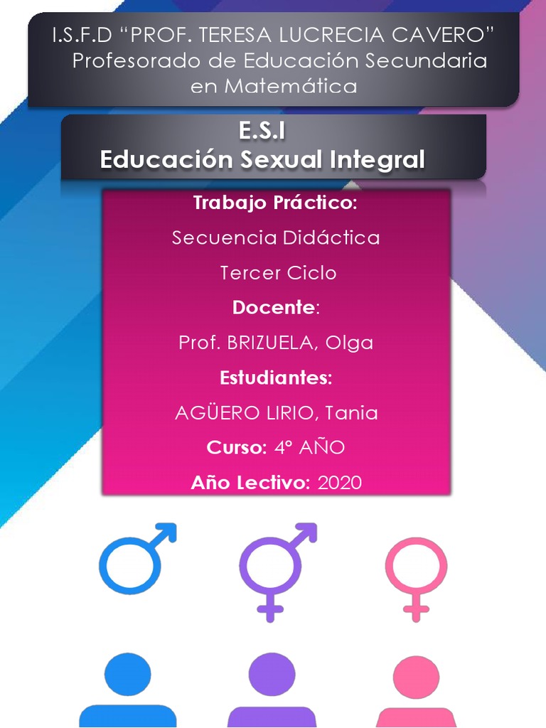 Trabajo Practico Nro 3 de ESI - Secuencia para Tercer Ciclo - Tania ...