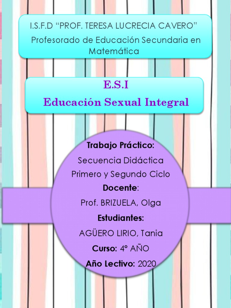Trabajo Practico Nro 3 de ESI - Secuencia para Primer y Segundo Ciclo ...