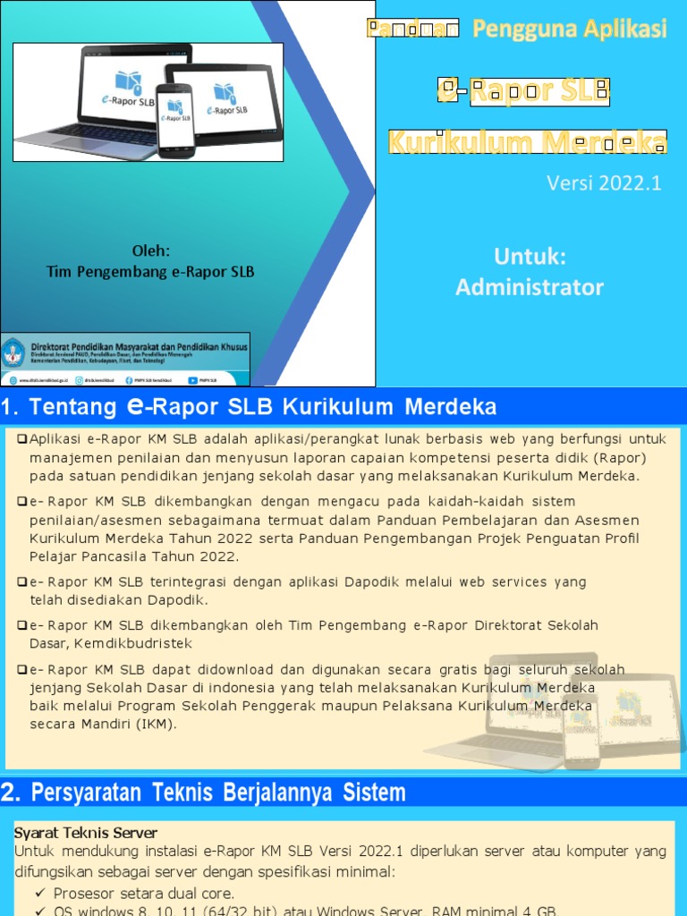 Panduan Erapor - Admin | PDF