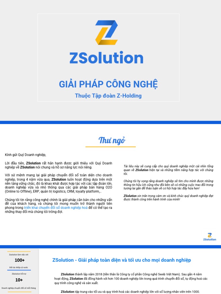 Z-Solution _ Hồ sơ năng lực | PDF