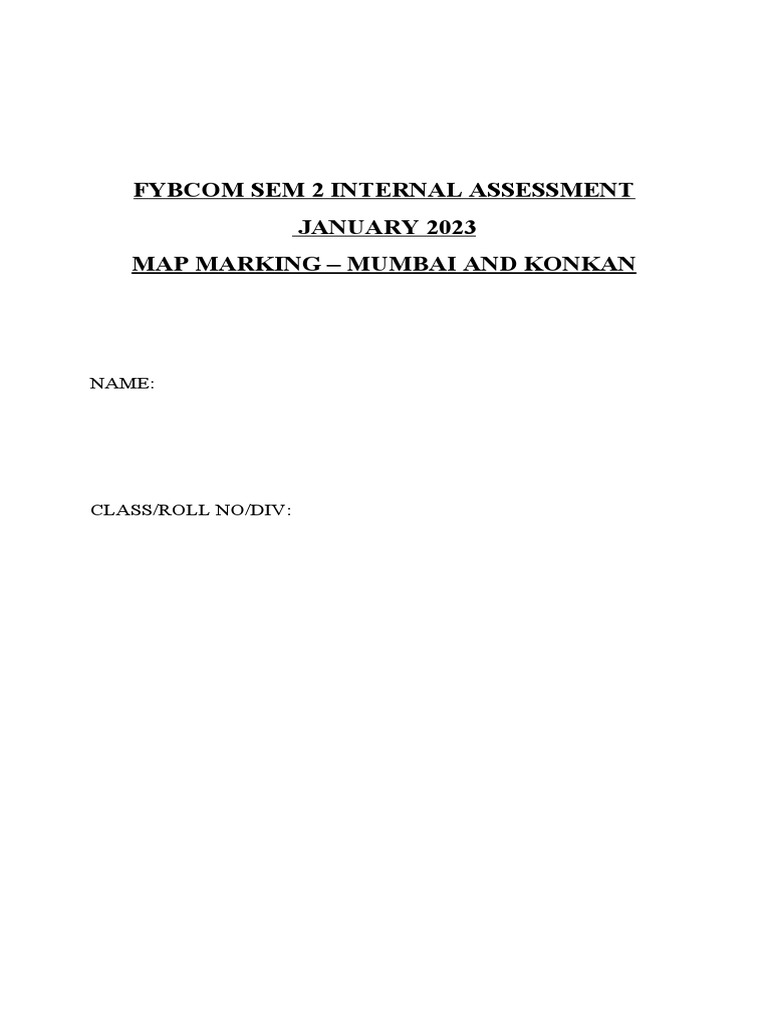 Blank Mumbai and Konkan Map | PDF