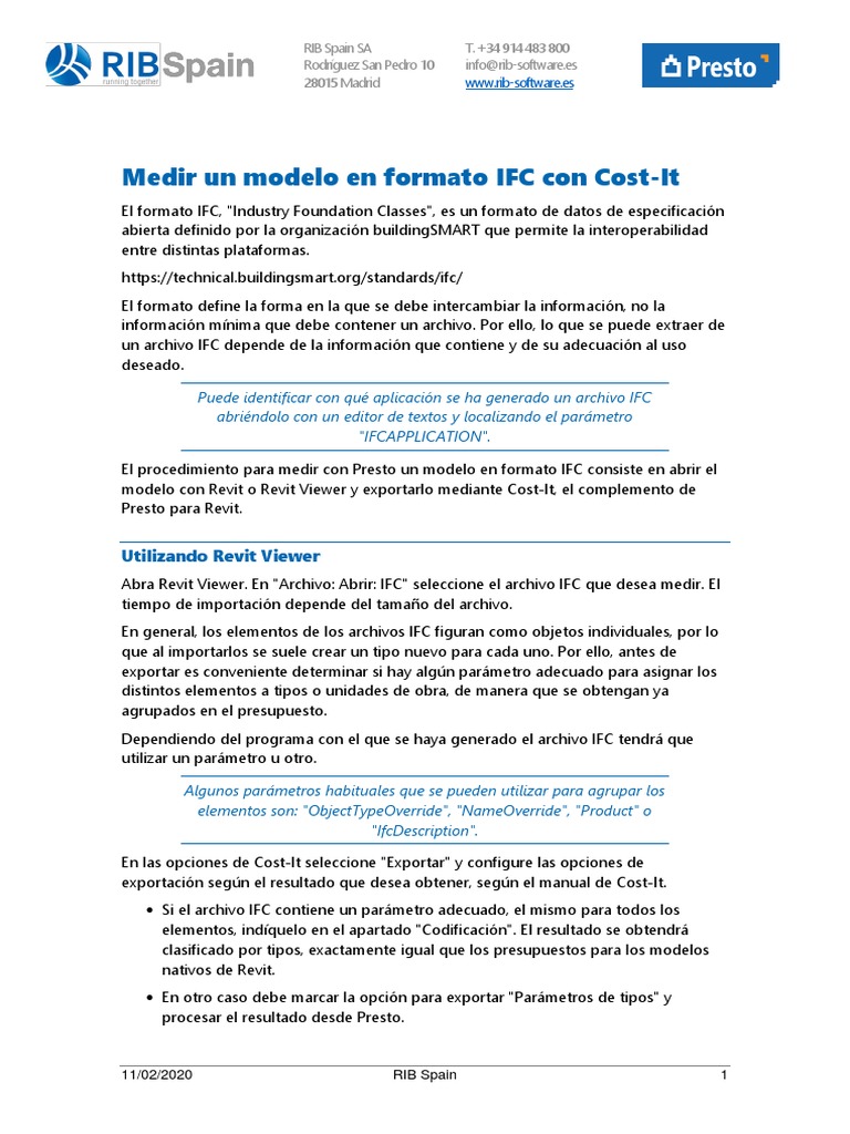 Medir Un Modelo en Formato IFC | PDF | Archivo de computadora | Autodesk Revit