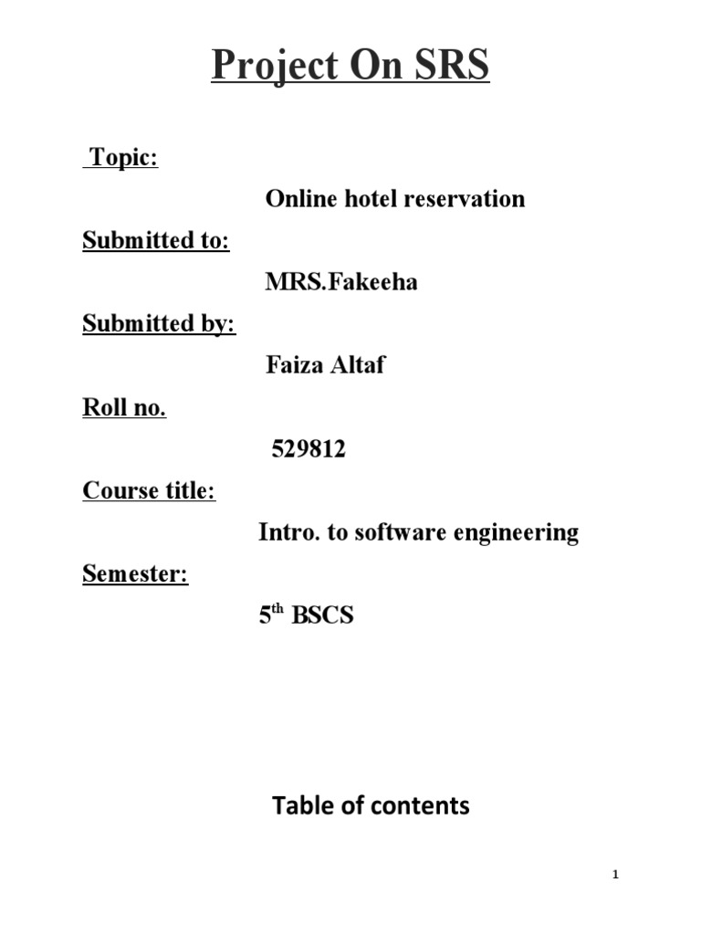 Project On Srs | PDF | Software Testing | Use Case