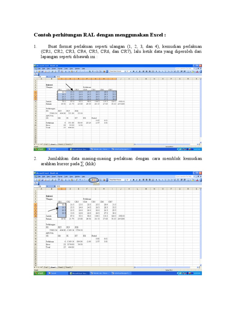 Contoh Perhitungan RAL | PDF | Metode & Bahan Ajar