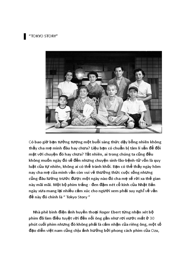 Review Phim Tokyo Story | PDF