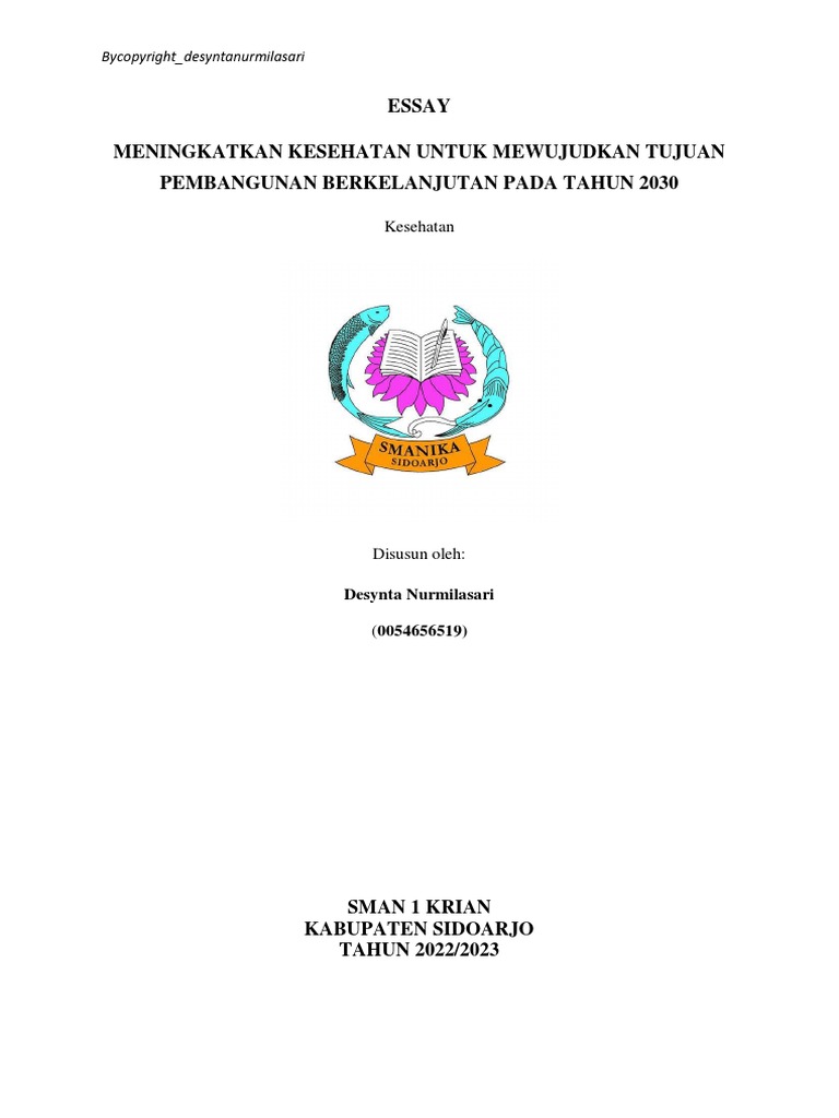 Essay Kesehatan SDGS 2030 | PDF