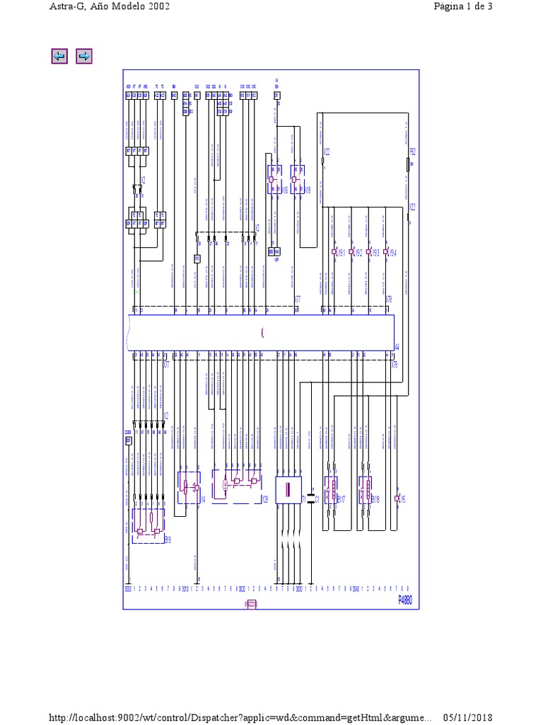 Diagrama Eléctrico Astra 2002-2005 | PDF | Inyección de combustible ...
