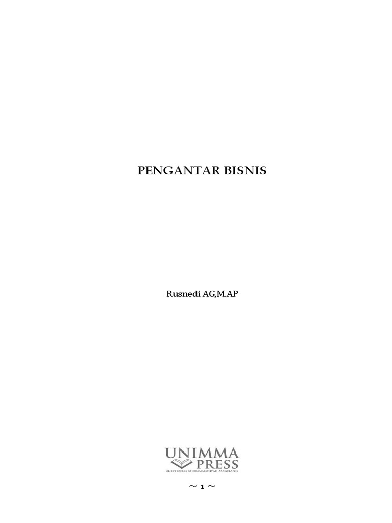 Pengantar Bisnis | PDF | Bisnis