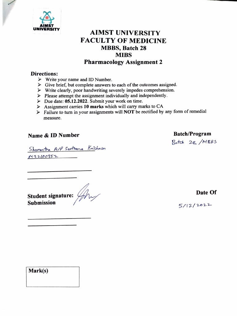 Pharmacology Assignment 2 | PDF | Penicillin | Clinical Medicine