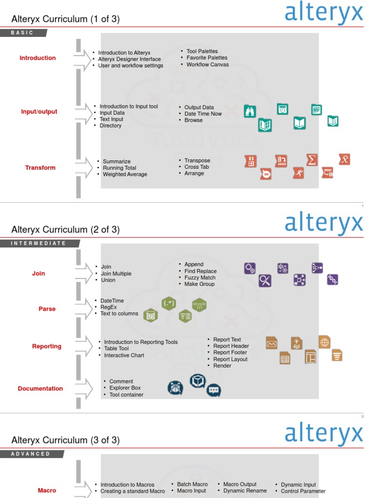 Alteryx Course Structure | PDF | Macro (Computer Science) | Computer ...