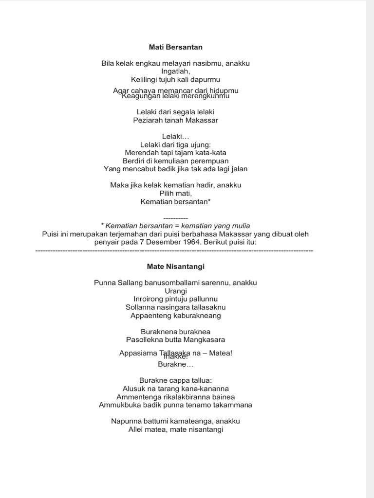 Puisi Makassar | PDF