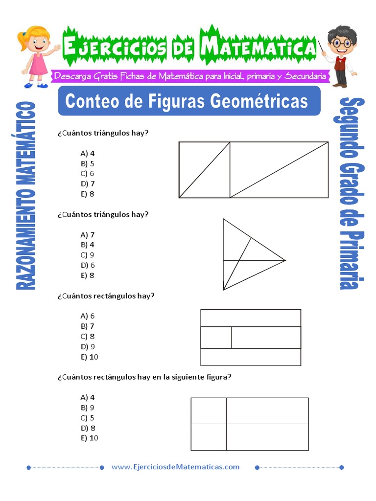 Conteo de Figuras Geometricas para Segundo de Primaria | PDF