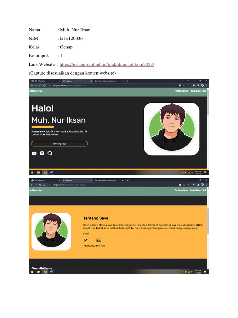 Contoh Tugas Output Website | PDF