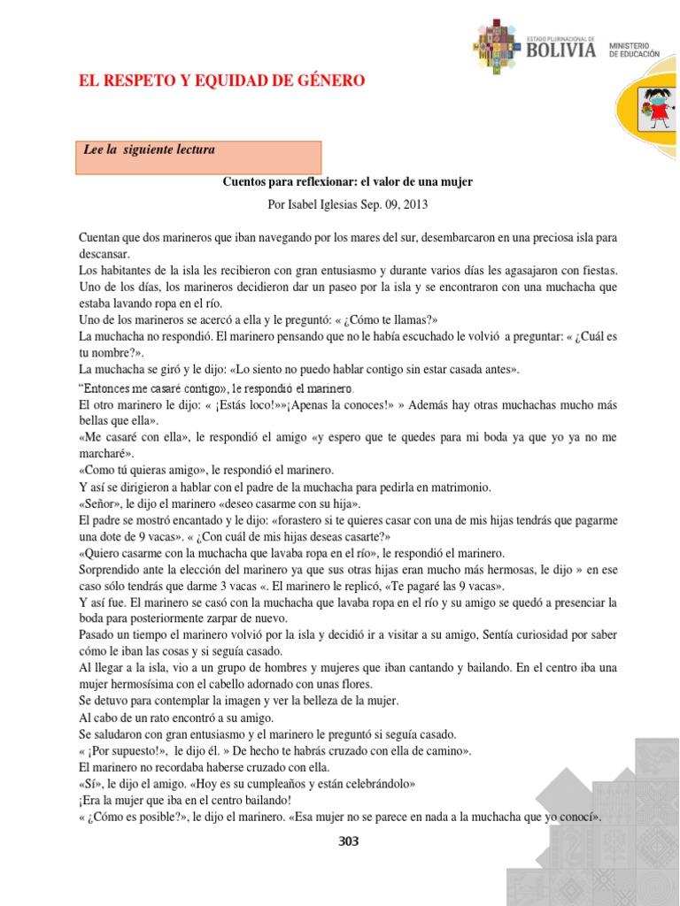 Respeto y Equidad de Género | PDF | Mujer | Igualdad de género